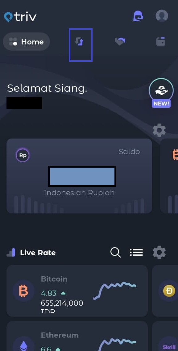 Cara Deposit Rupiah di TRIV | coinvestasi
