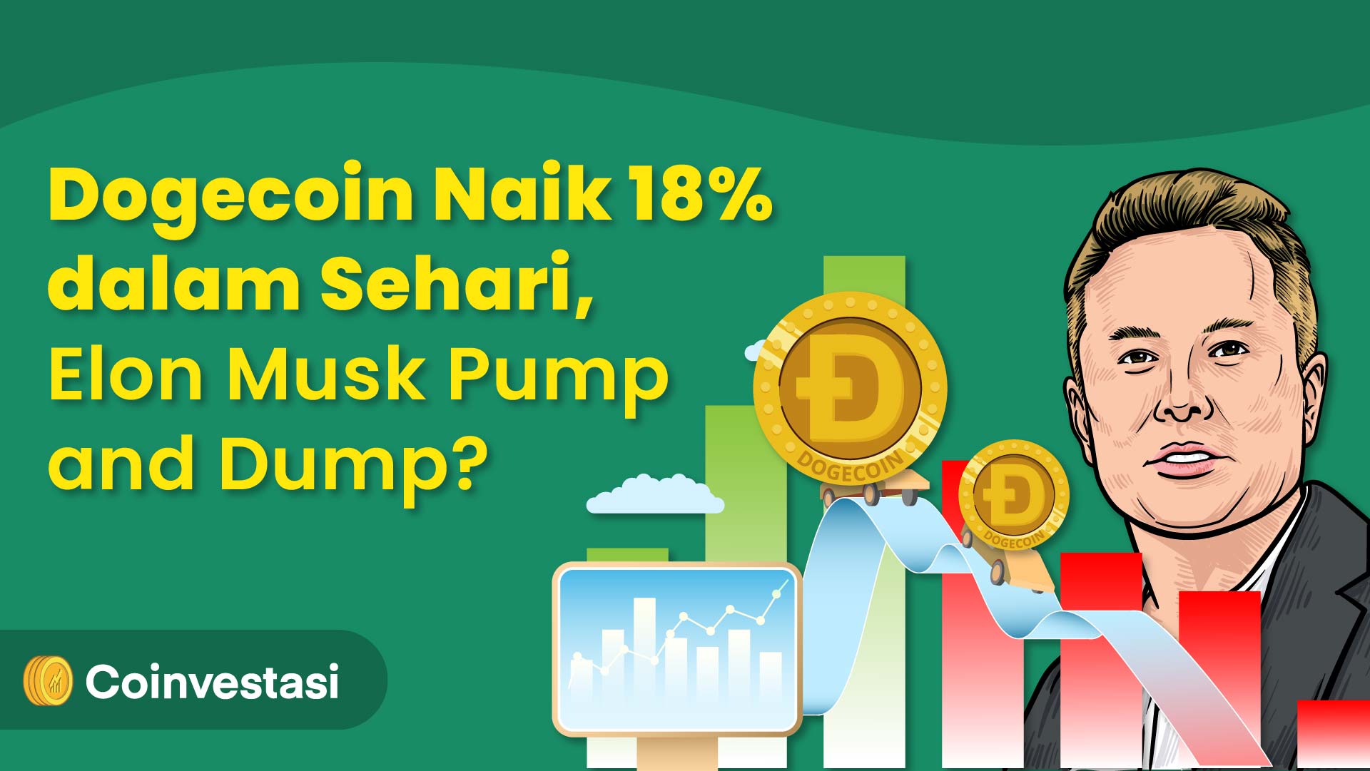 Dogecoin Naik 18% dalam Sehari, Elon Musk Pump and Dump? | Coinvestasi